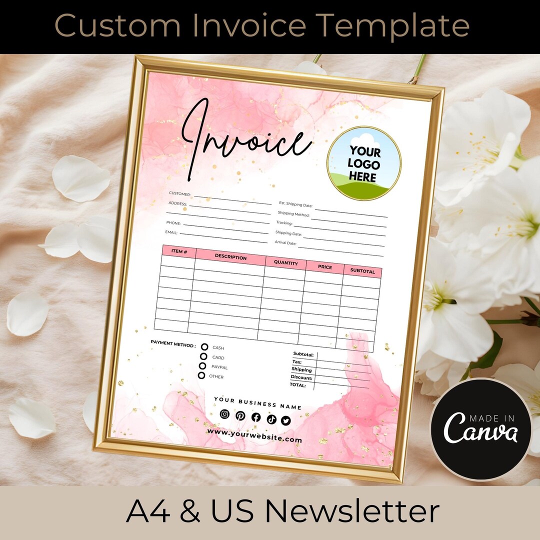 Custom Business Invoice Template - Etsy