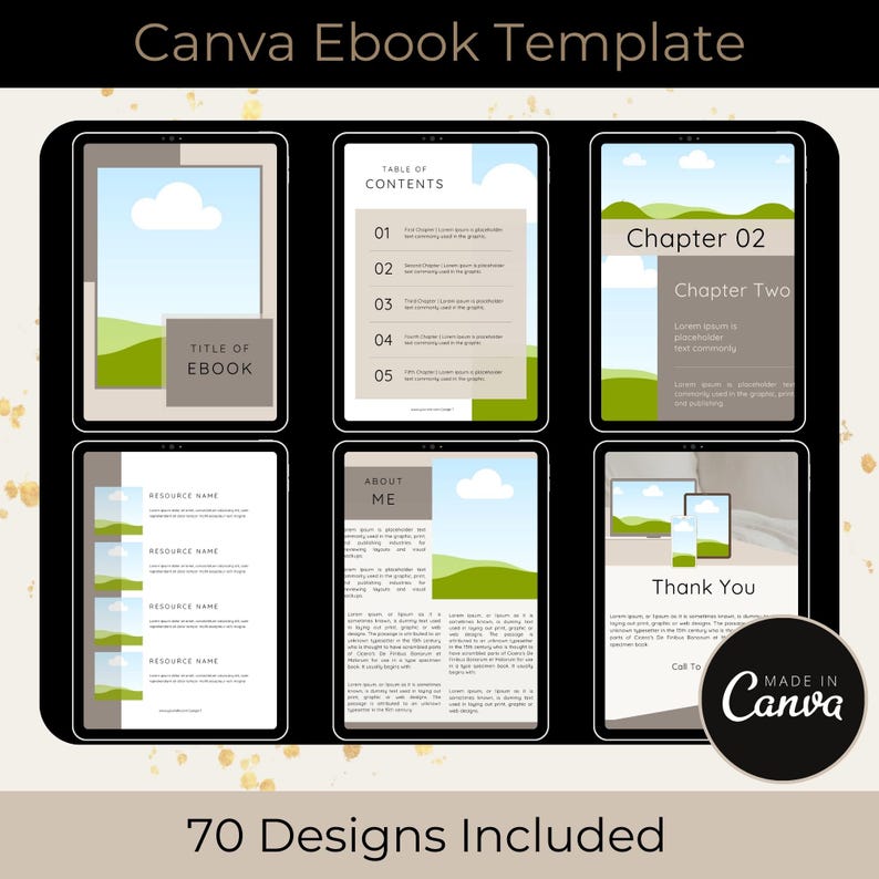 Ebook Template Canva, Digital Download Templates - Etsy
