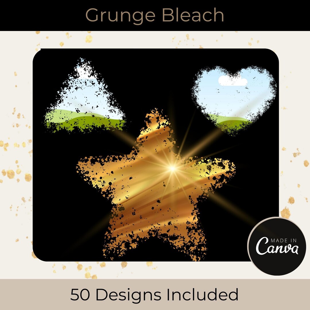 Bleach Effect Canva Frame Templates - Etsy