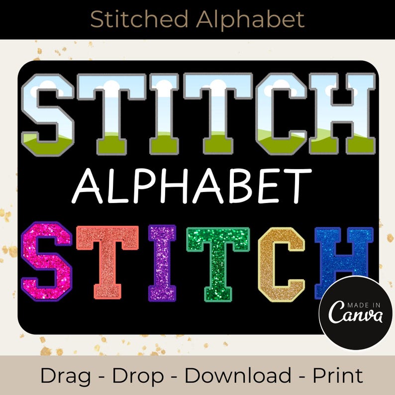 Stitch Letters Printable Alphabet - Etsy