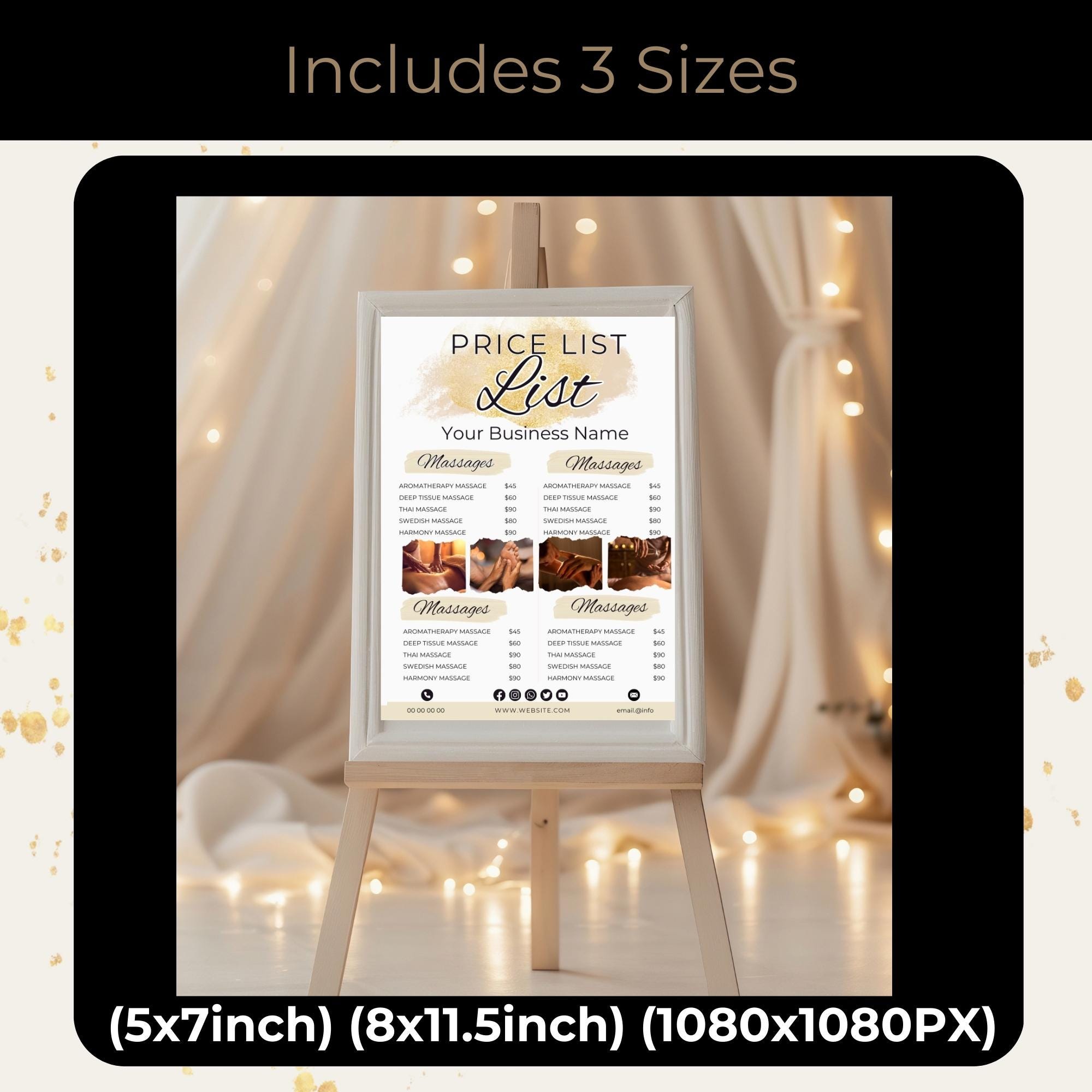 Canva Price List Template - Etsy
