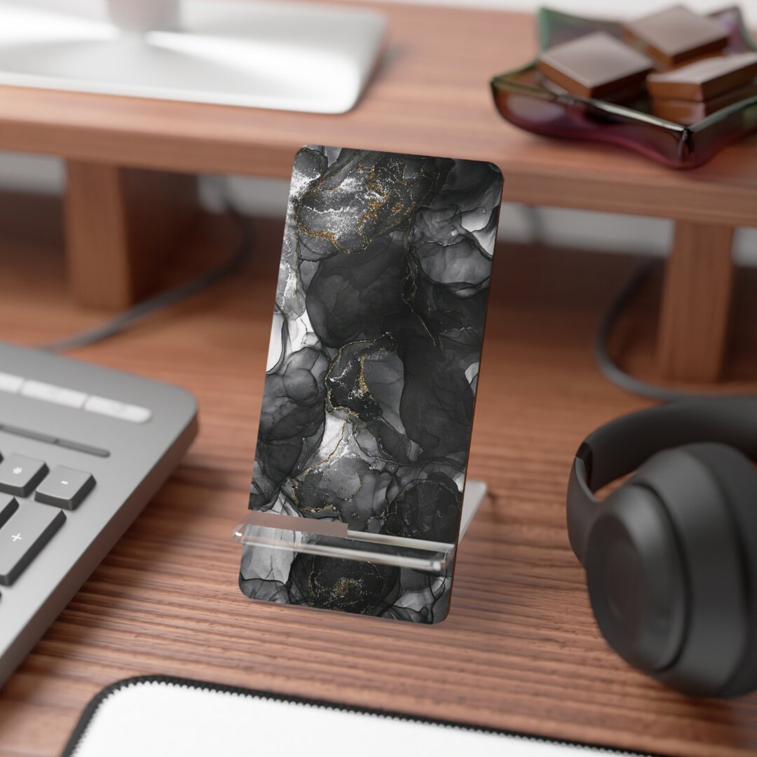Black and White Marble Mobile Display Stand for Smartphones - Etsy