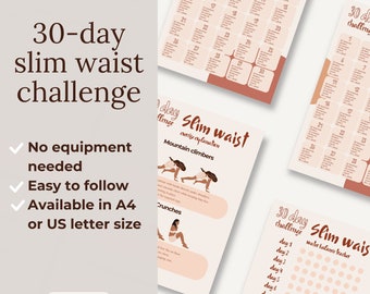 30 Day Fat Loss Challenge Slim Waist Beach Body Workout Fitness Plan ...