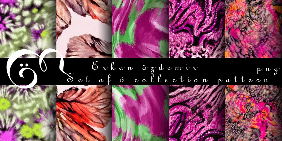 Set of 5 Original Collection Ready-to-print Patterns - Etsy