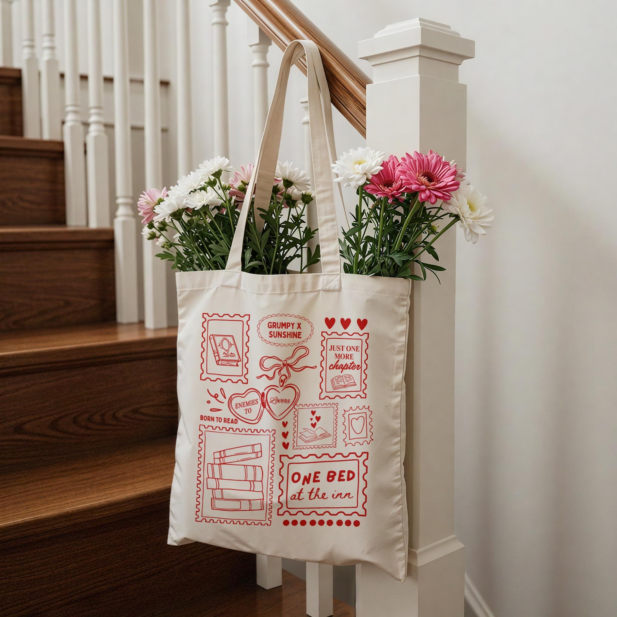 Bookish Tote Bag, Romance Reader Gift, Smut Enemies to Lovers Literary ...