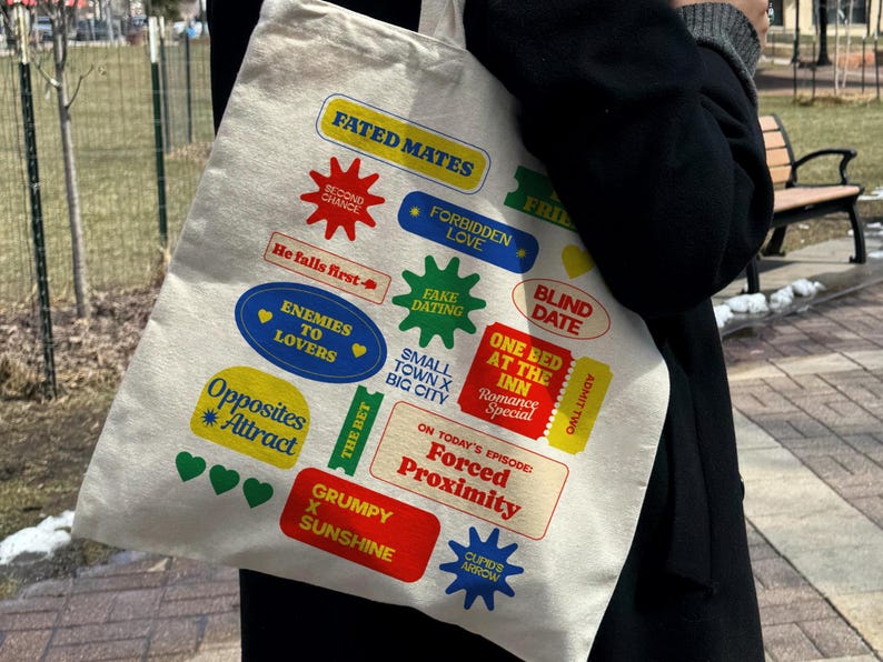 Bookish Tote Bag, Romance Reader Gift, Smut Enemies to Lovers Literary ...