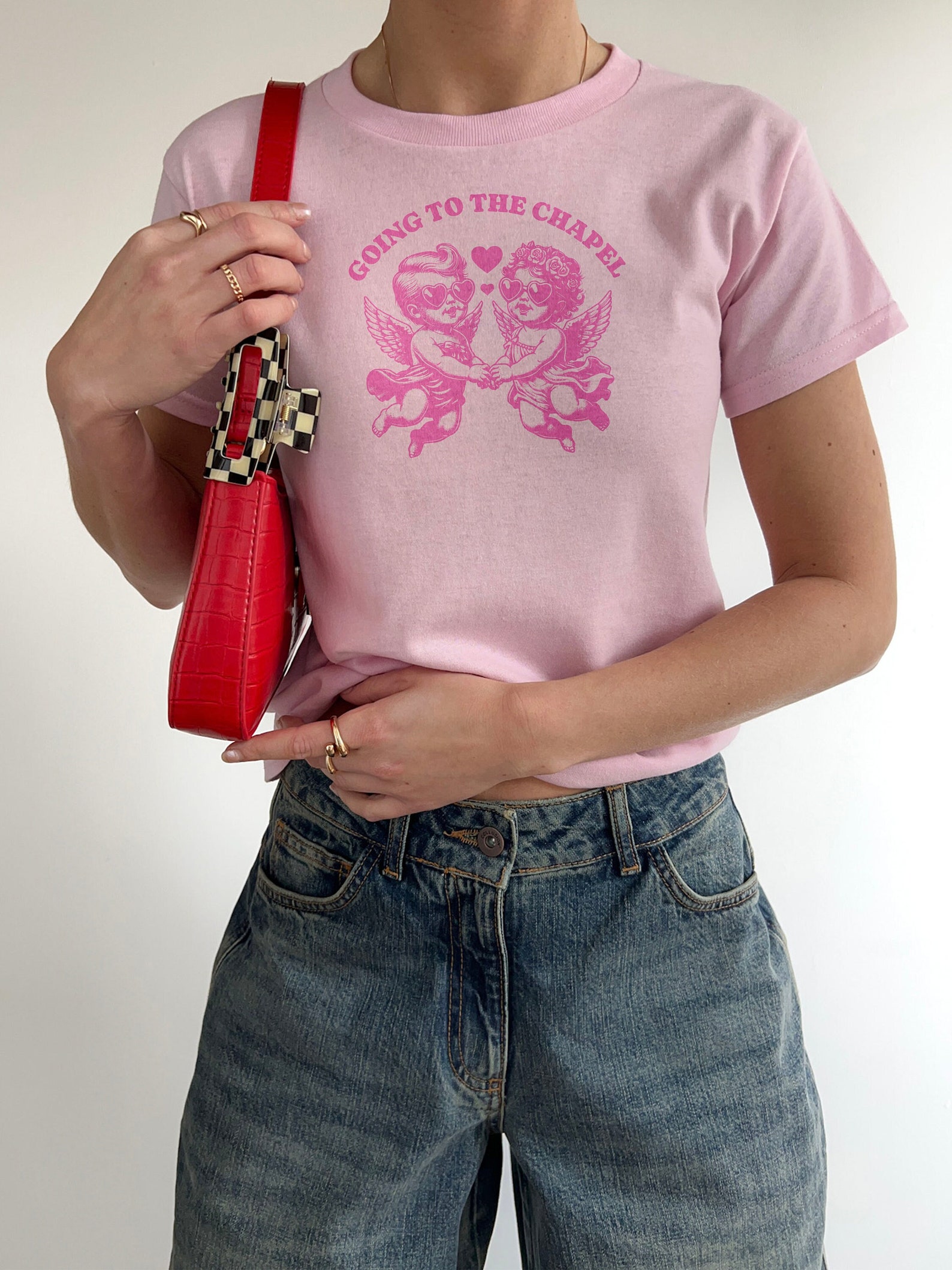 Y2K Baby Tee, Bride Top, Cherub Shirt, 90s Crop Top, Going to the ...