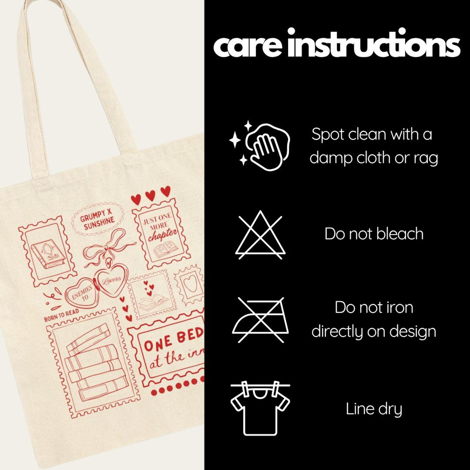 Bookish Tote Bag, Romance Reader Gift, Smut Enemies to Lovers Literary ...