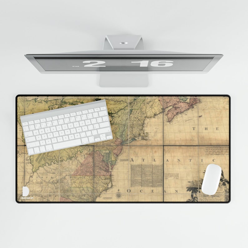 Old Map of North America Large Desk Mat & Mousepad | 800x400mm - Etsy