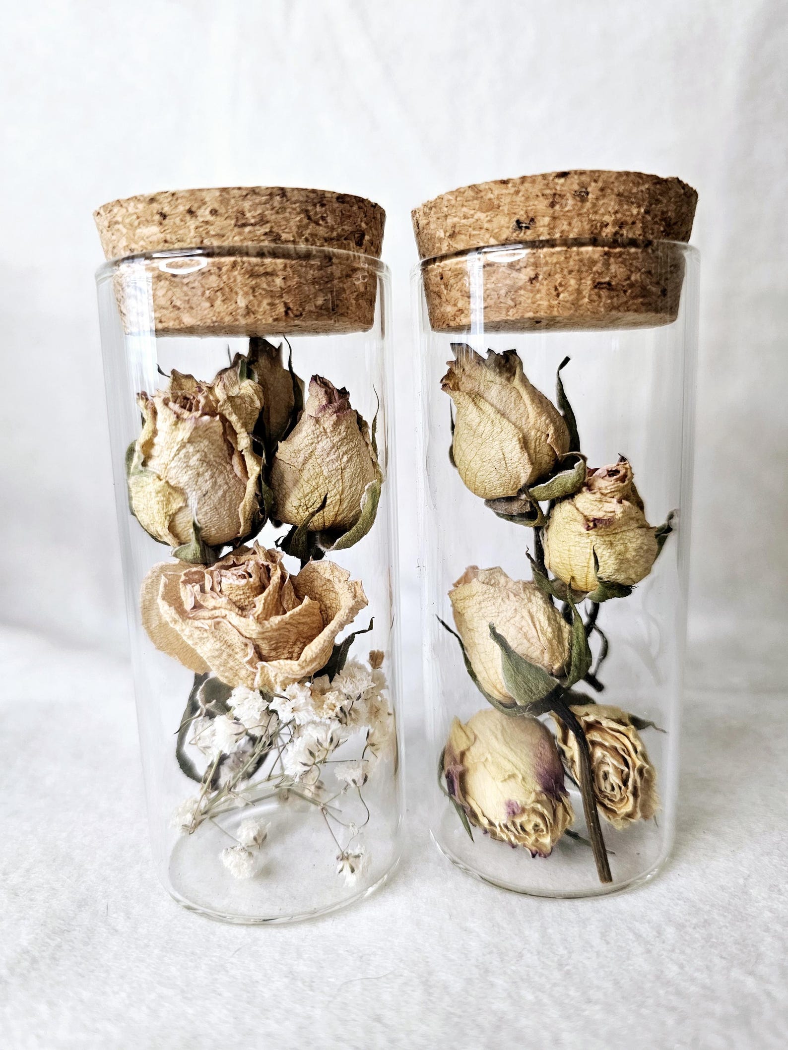 Dried Flowers in Glass Vial // Floral // Home Decor // Wedding Favor ...
