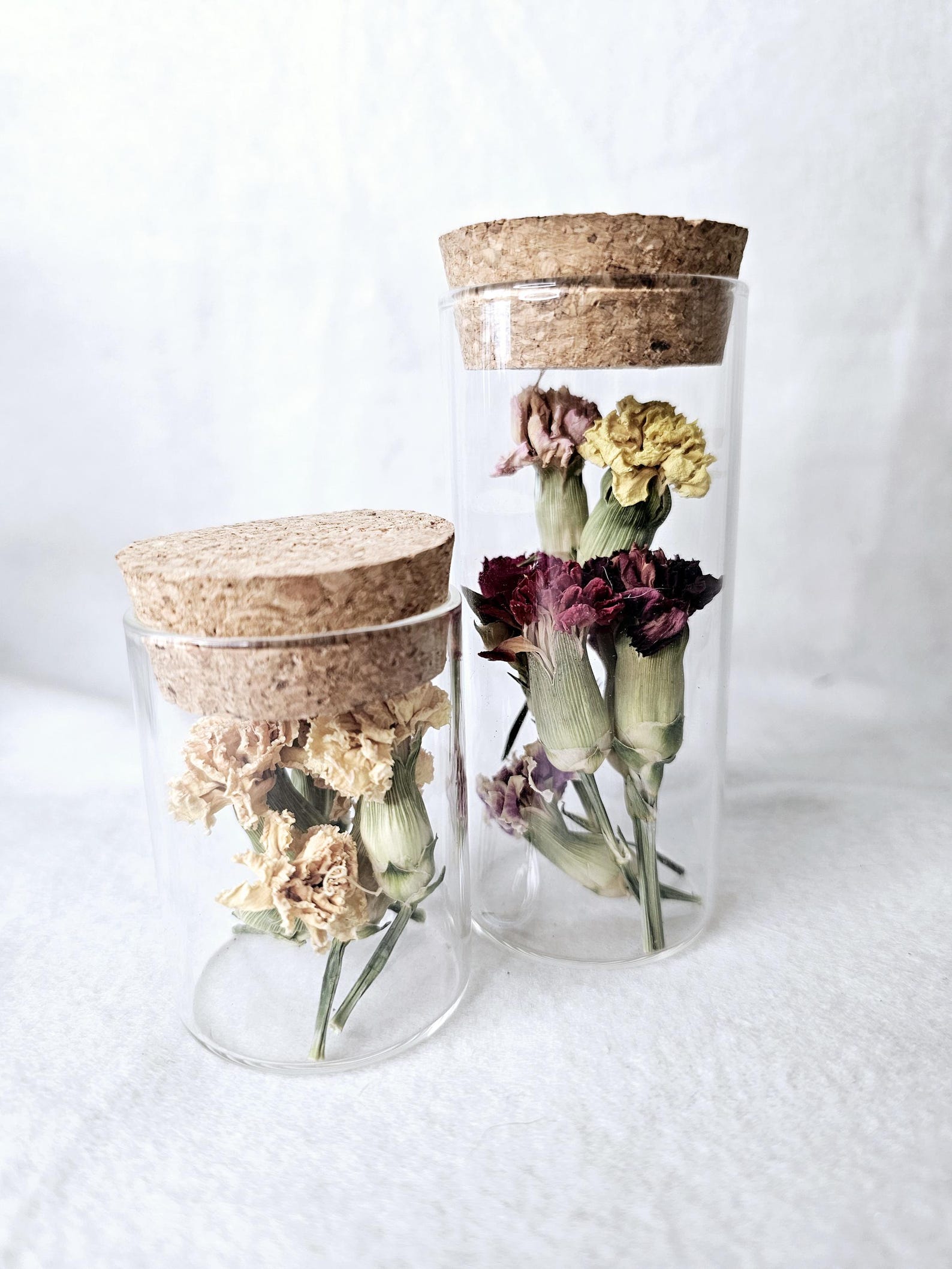 Dried Flowers in Glass Vial // Floral // Home Decor // Wedding Favor ...