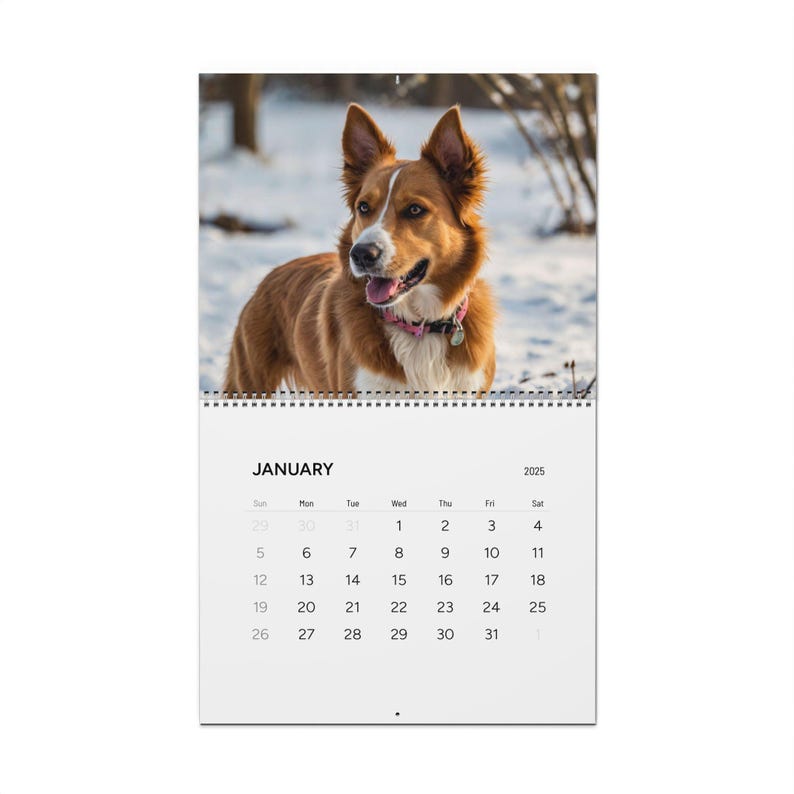 Dog Wall Calendar 2025 With Cute Puppies in Each Month, Great Gift Idea ...