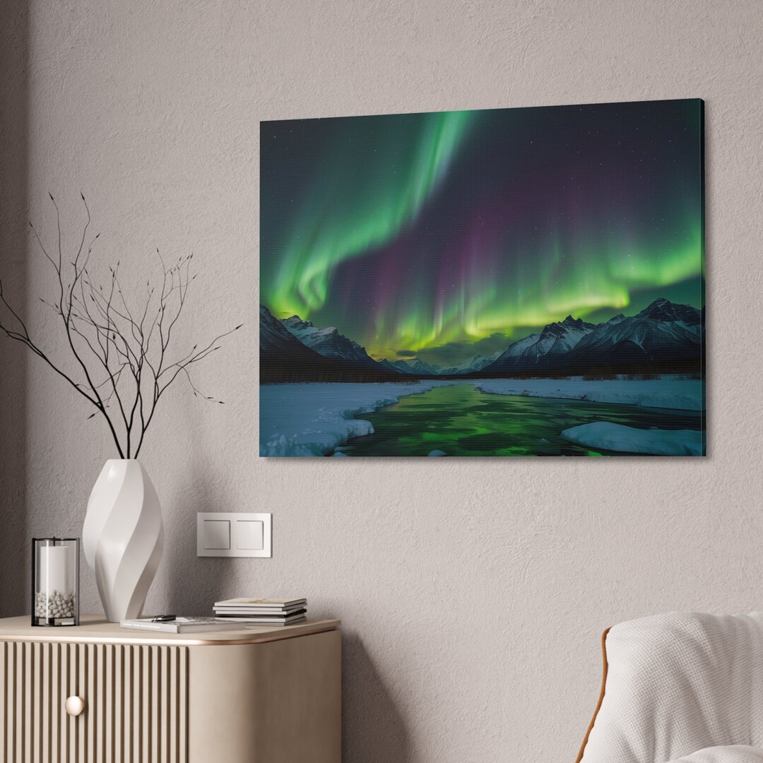 Northern Lights Art, Northern Lights Wall Art, Home Decor, Wall Art for ...