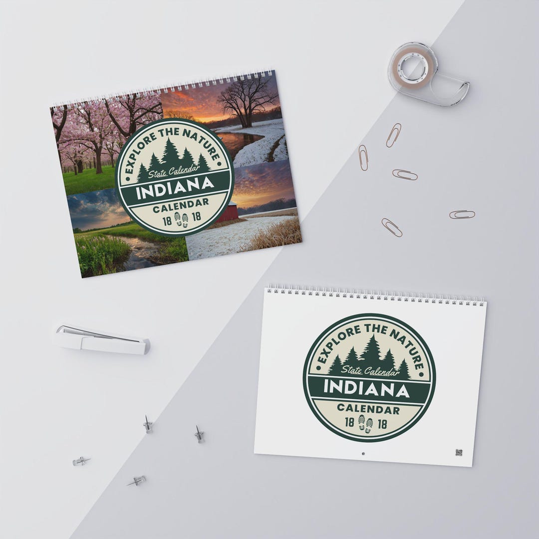 Indiana Wall Calendar - 2026, Indiana Calendar, Nature Calendar ...