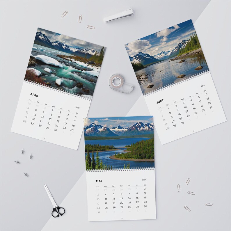 Alaska Wall Calendar - 2026, Alaska Calendar, Nature Calendar, Alaska ...