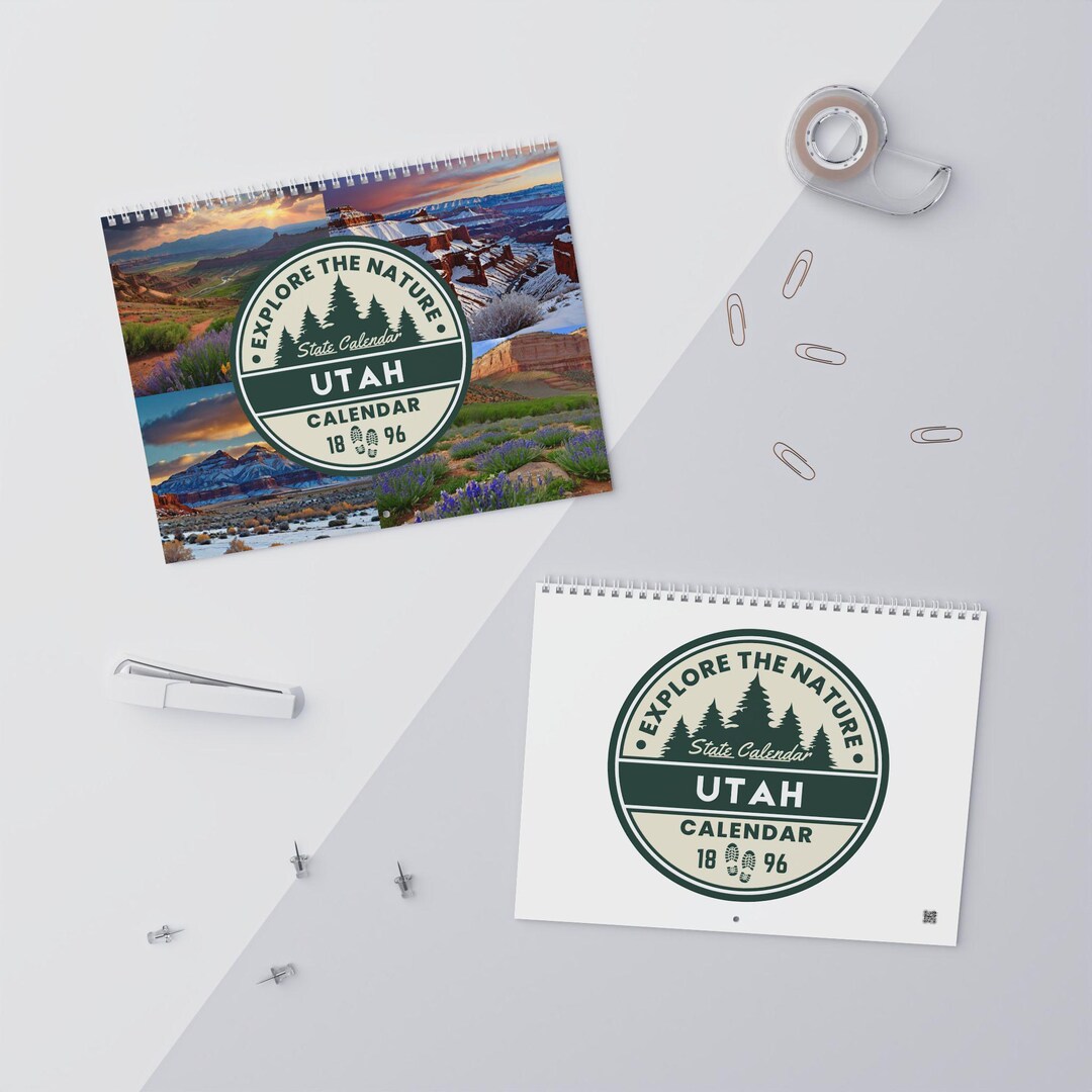 Utah Nature Calendar 2026 - Monthly Wall Planner - Etsy