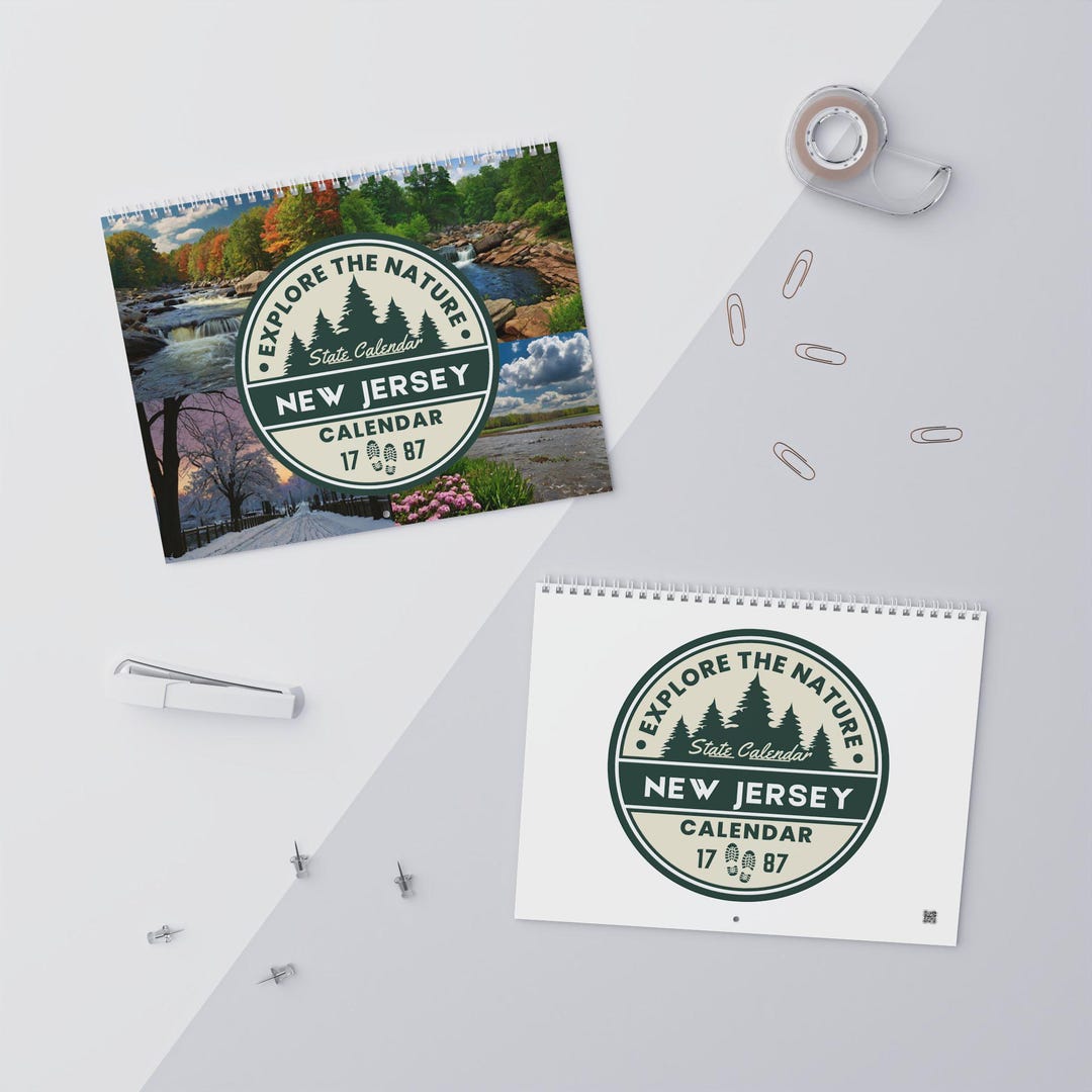 New Jersey Wall Calendar - 2026, New Jersey Calendar, Nature Calendar ...