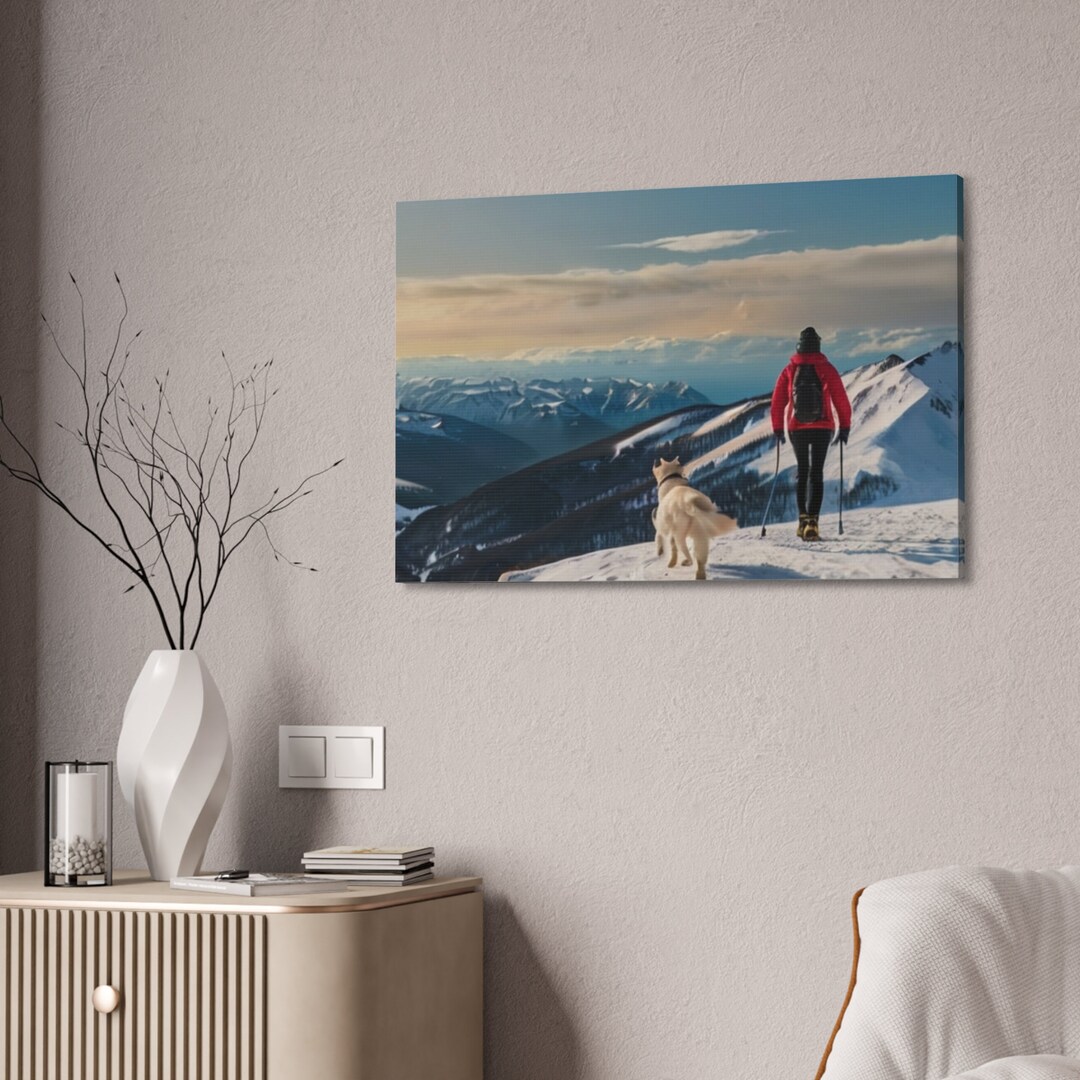 Exploring the Snowy Peaks With Furry Companions Cool Wall Art for Home ...