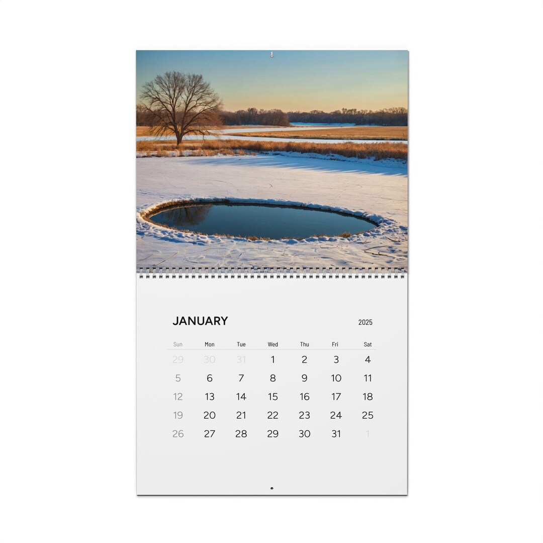 Iowa Wall Calendar 2025 Monthly Iowa Nature Scenes Wildlife Calendar ...