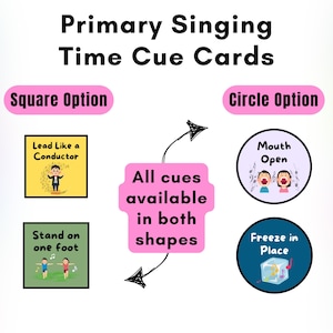 Primary Singing Cue Cards | Primary Singing Time Activity | Primary ...