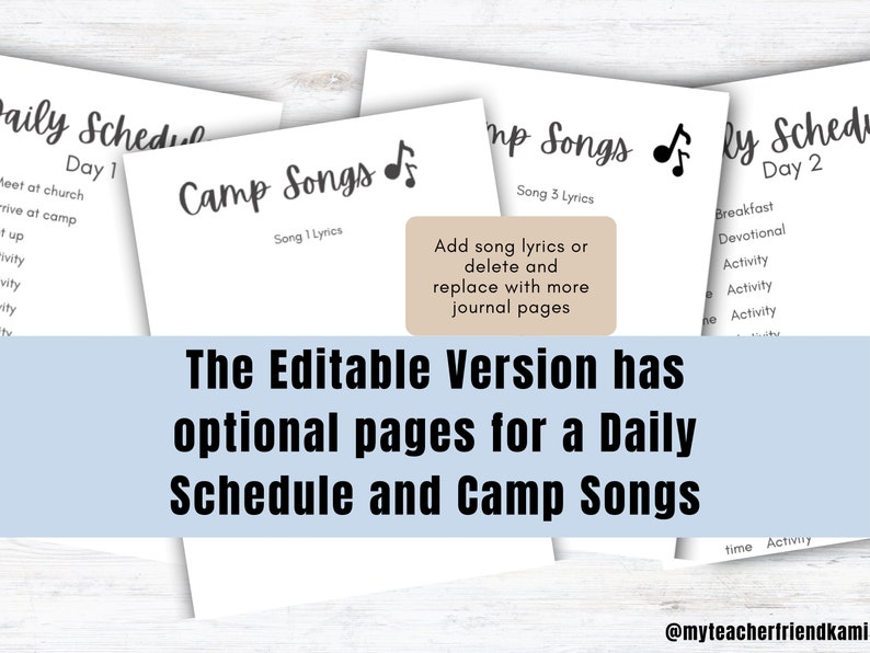 Editable Girls Camp Journal 2024 | LDS Young Women Camp Journal ...