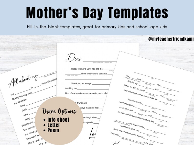 Mother's Day Questionnaire Template | Mother's Day Survey | Mother's ...