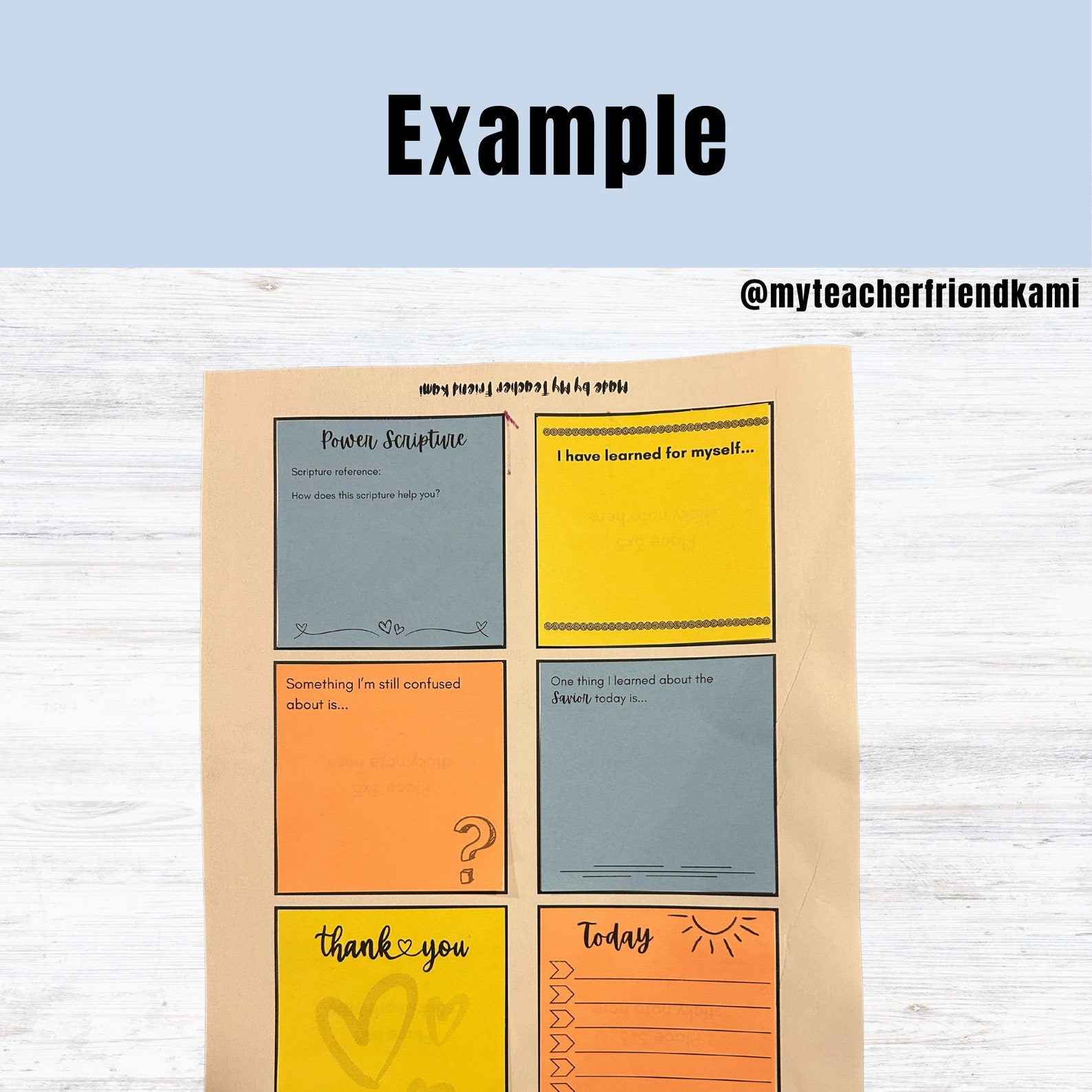 Printable Sticky Notes | Printable Sticky Notes for Seminary / YM / YW ...