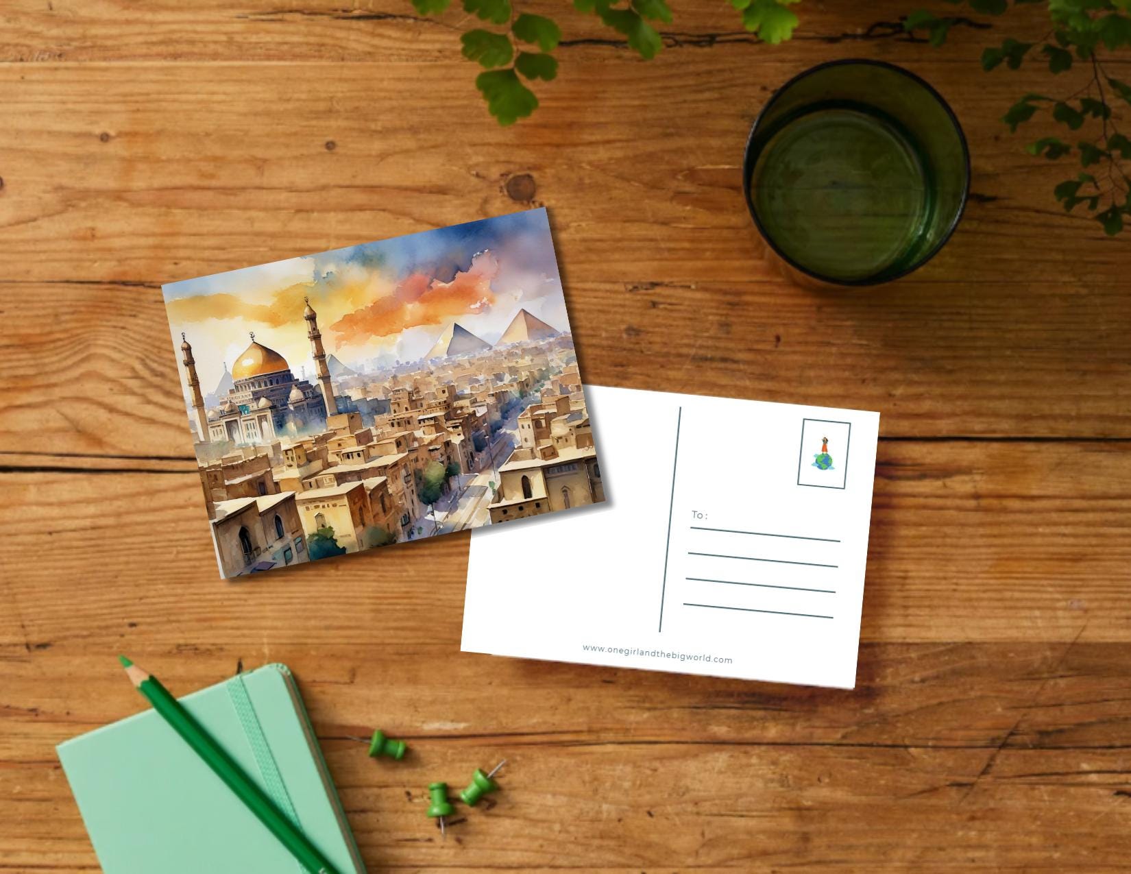 Cairo, Egypt | the Pyramid of Giza | Travel Postcard (digital Download ...