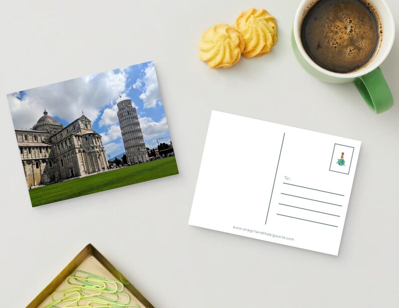 Leaning Tower of Pisa | Italy | Travel Photography Postcard (digital ...