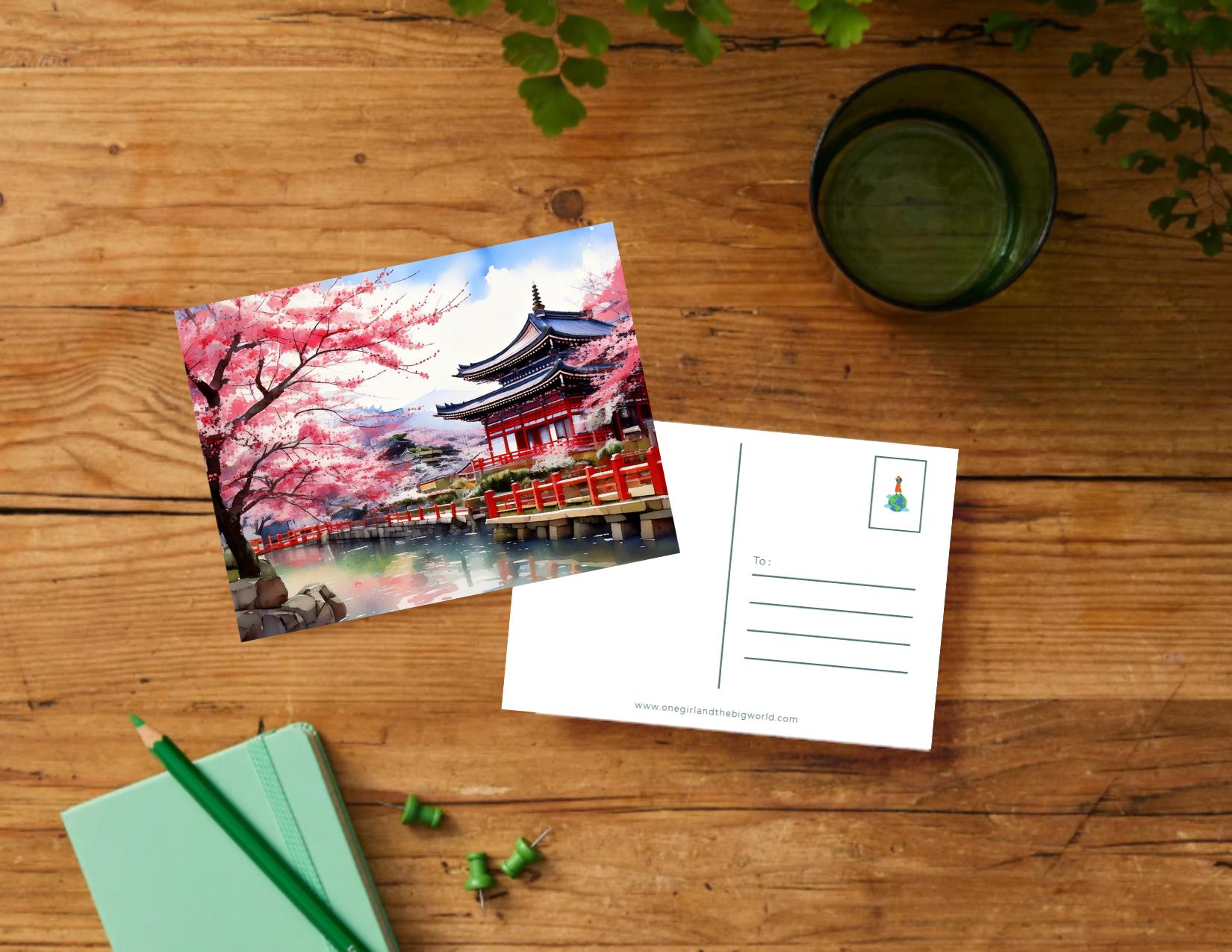 Japan Travel Postcard (digital Download | Printable Template) - Etsy