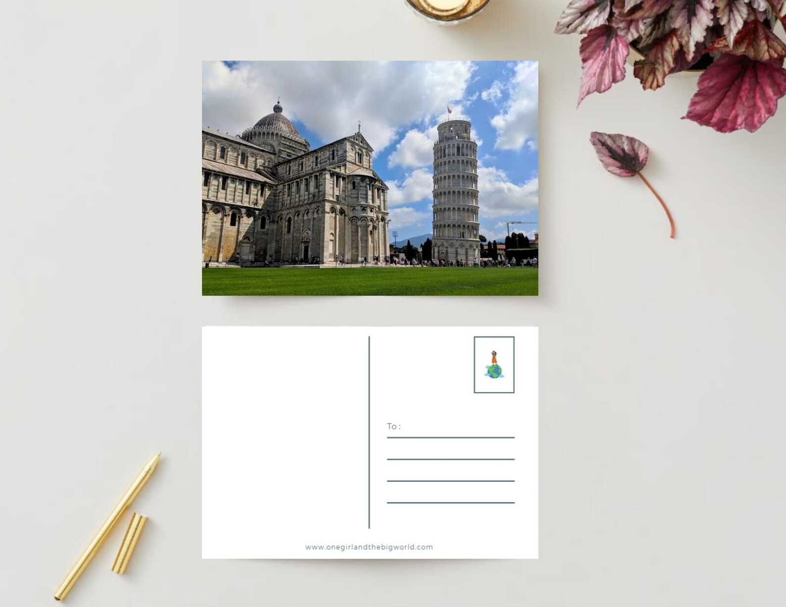 Leaning Tower of Pisa | Italy | Travel Photography Postcard (digital ...