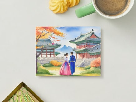 Korea Travel Postcard Set (6 Pack - Digital Download | Printable ...