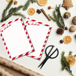 Christmas Sleigh Letterhead (stationary Unlined and Lined Paper ...