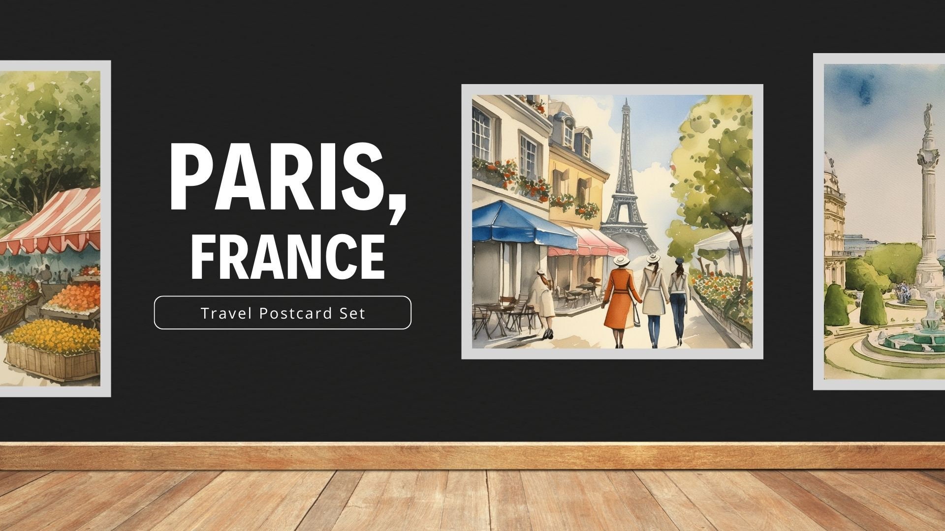 Paris Travel Postcard Set | France (10 Pack - Digital Download ...