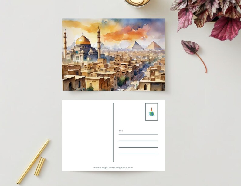 Cairo, Egypt | the Pyramid of Giza | Travel Postcard (digital Download ...
