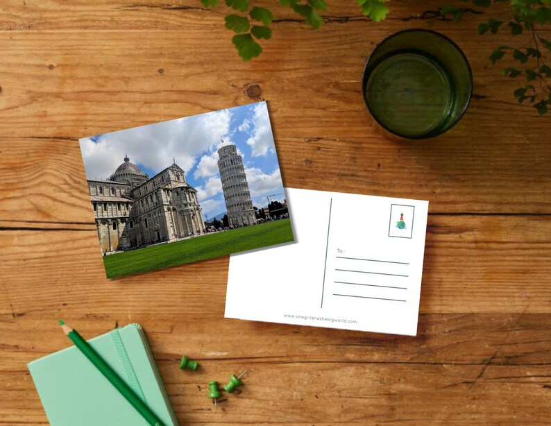 Leaning Tower of Pisa | Italy | Travel Photography Postcard (digital ...