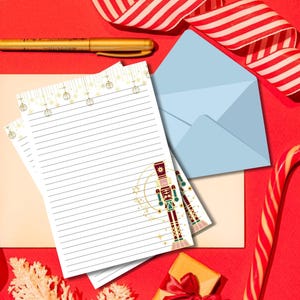 Christmas Nutcracker Letterhead (stationary Unlined and Lined Paper ...