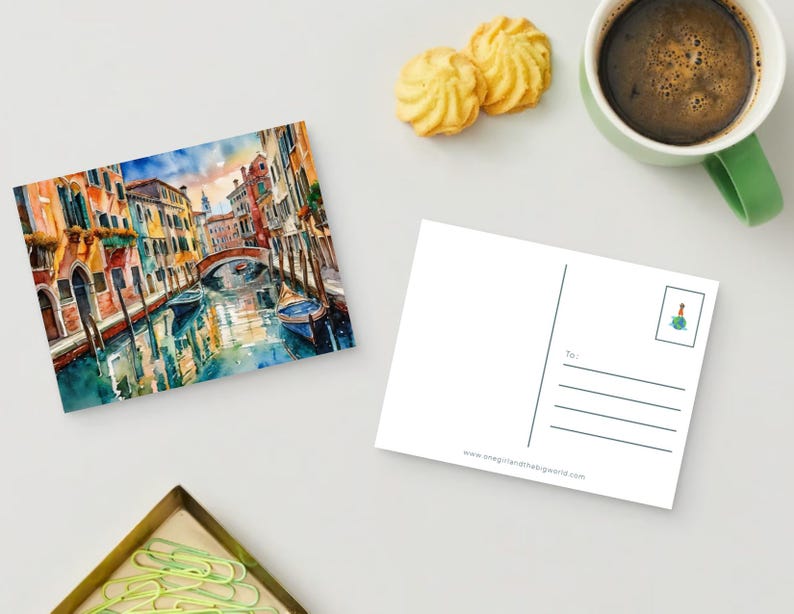 Venice, Italy | Travel Postcard (digital Download | Printable Template ...