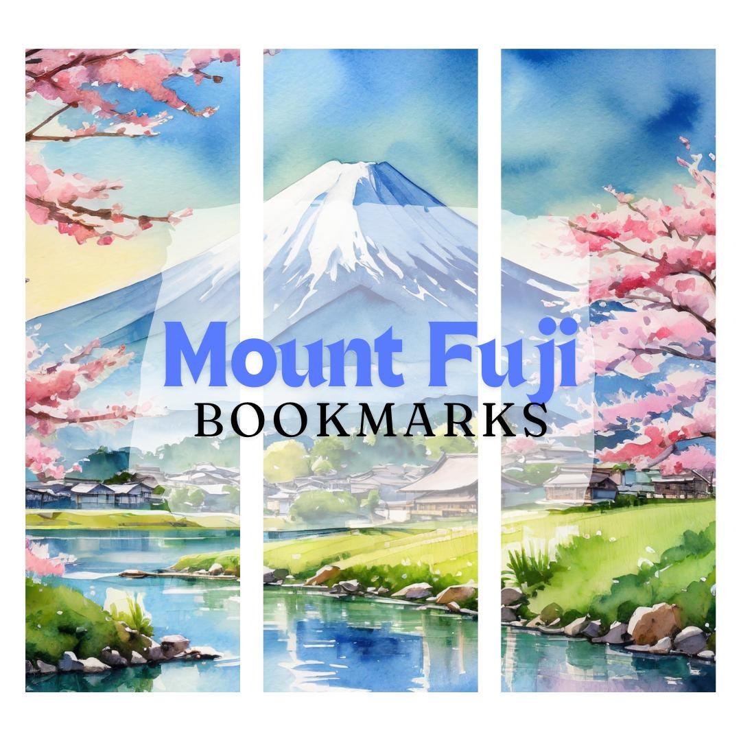 Mount Fuji, Japan Travel Bookmarks Set of 3 Digital Download and ...