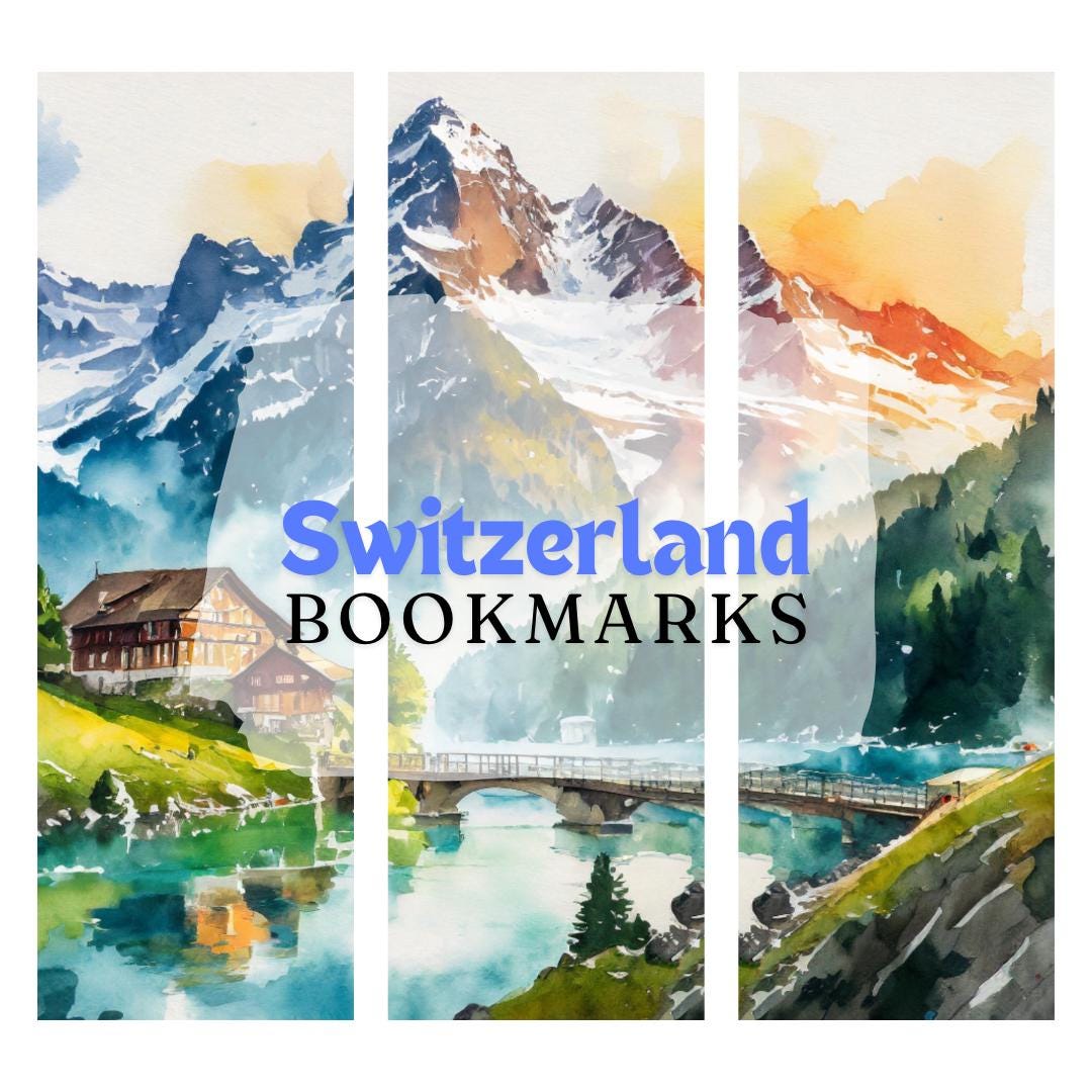 The Alps, Switzerland Travel Bookmarks | Set of 3 | Digital Download ...
