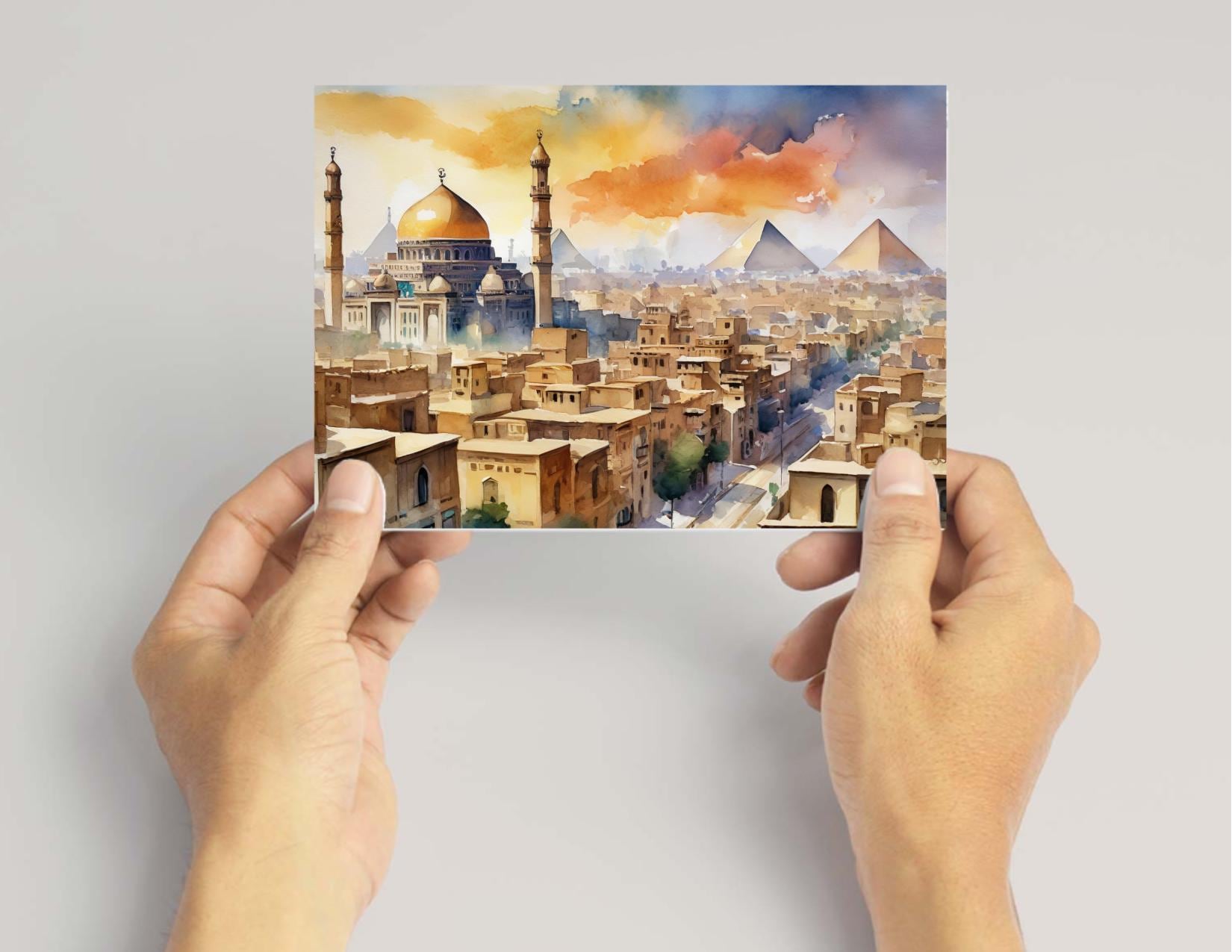 Cairo, Egypt | the Pyramid of Giza | Travel Postcard (digital Download ...