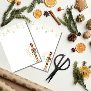 Christmas Nutcracker Letterhead (stationary Unlined and Lined Paper ...