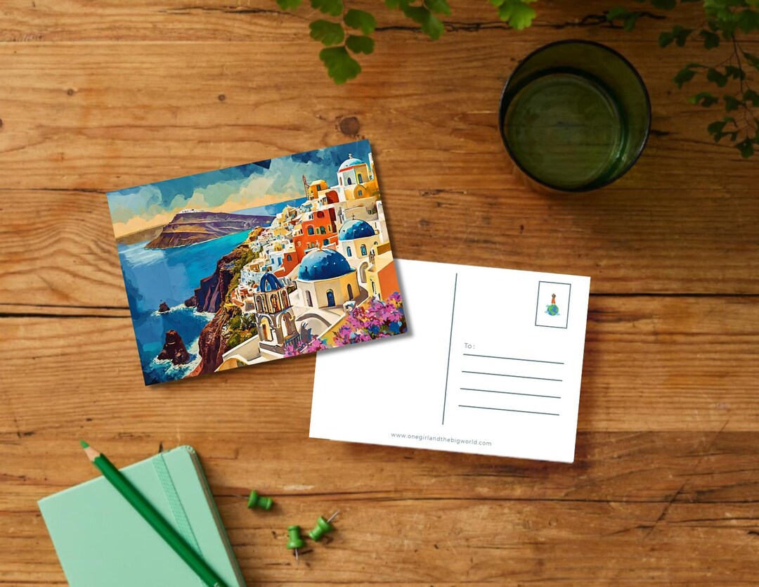 Greece Travel Postcard (digital Download | Printable Template) - Etsy