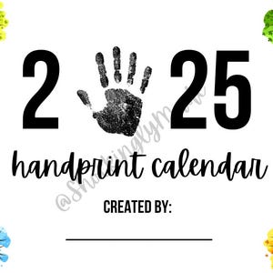 2025 Handprint Calendar - Etsy