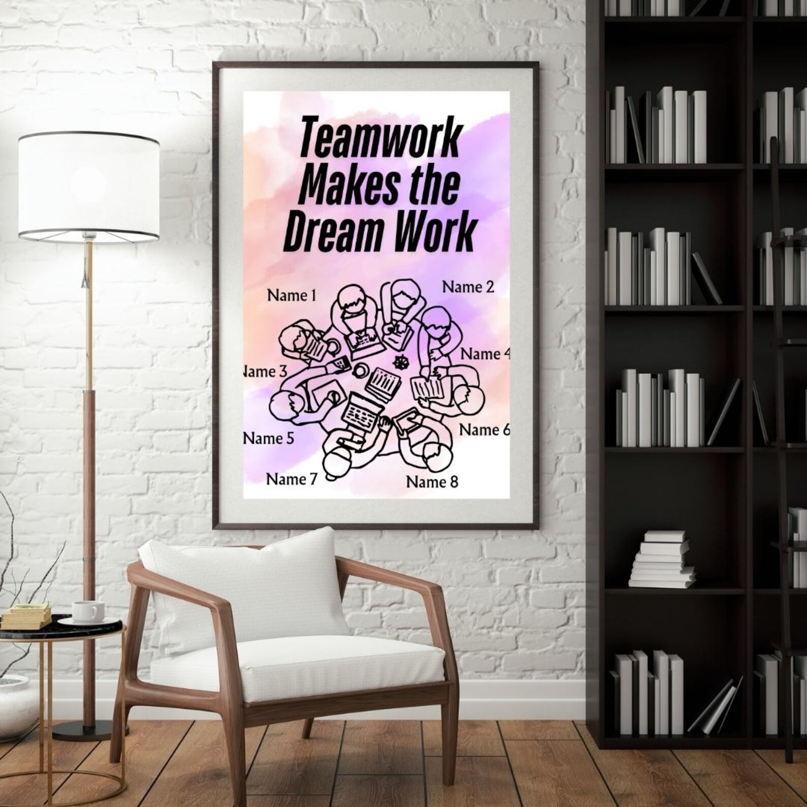 Teamwork Makes the Dream Work Poster – Personalize With Names ...
