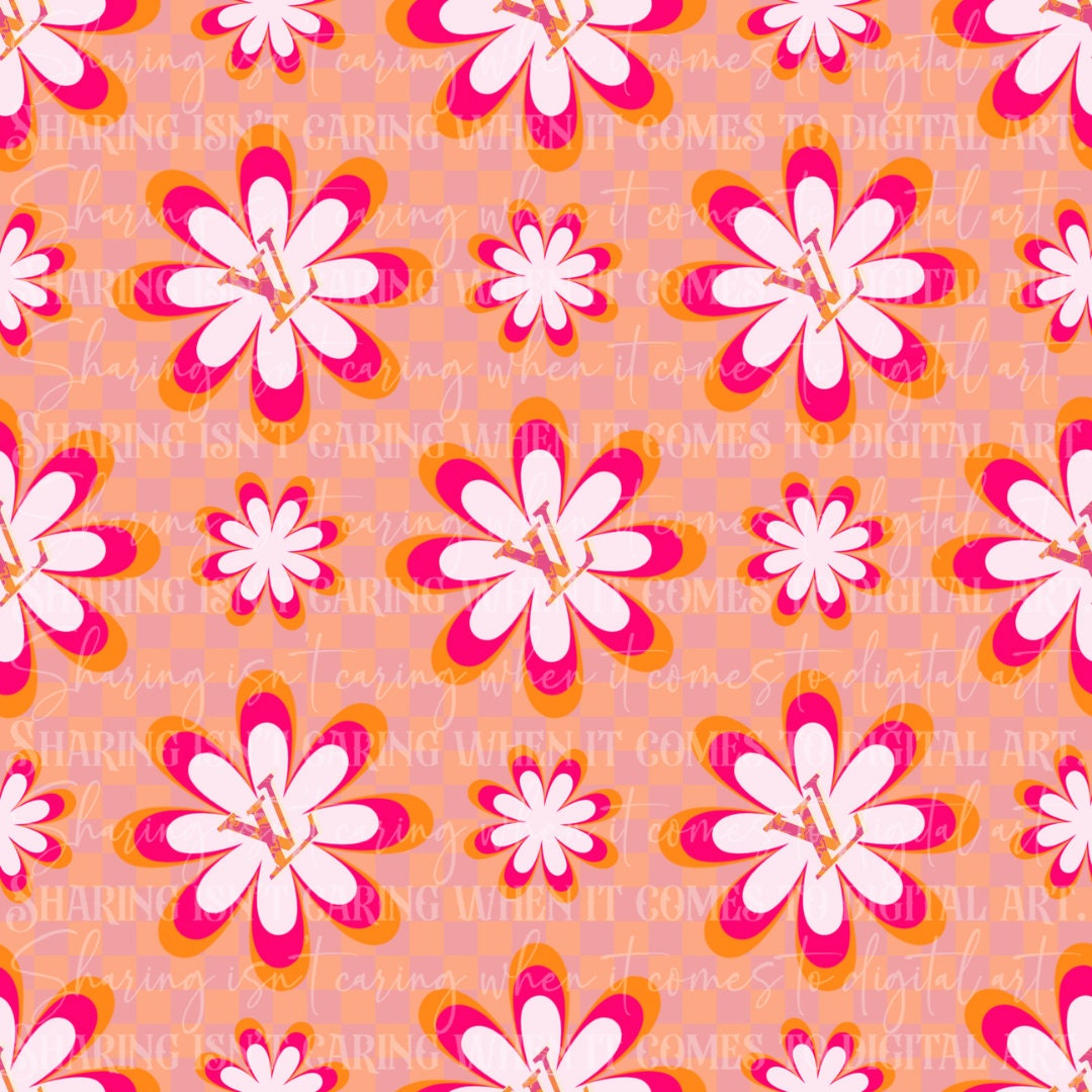 Boujee Groovy Flowers Seamless File - Etsy
