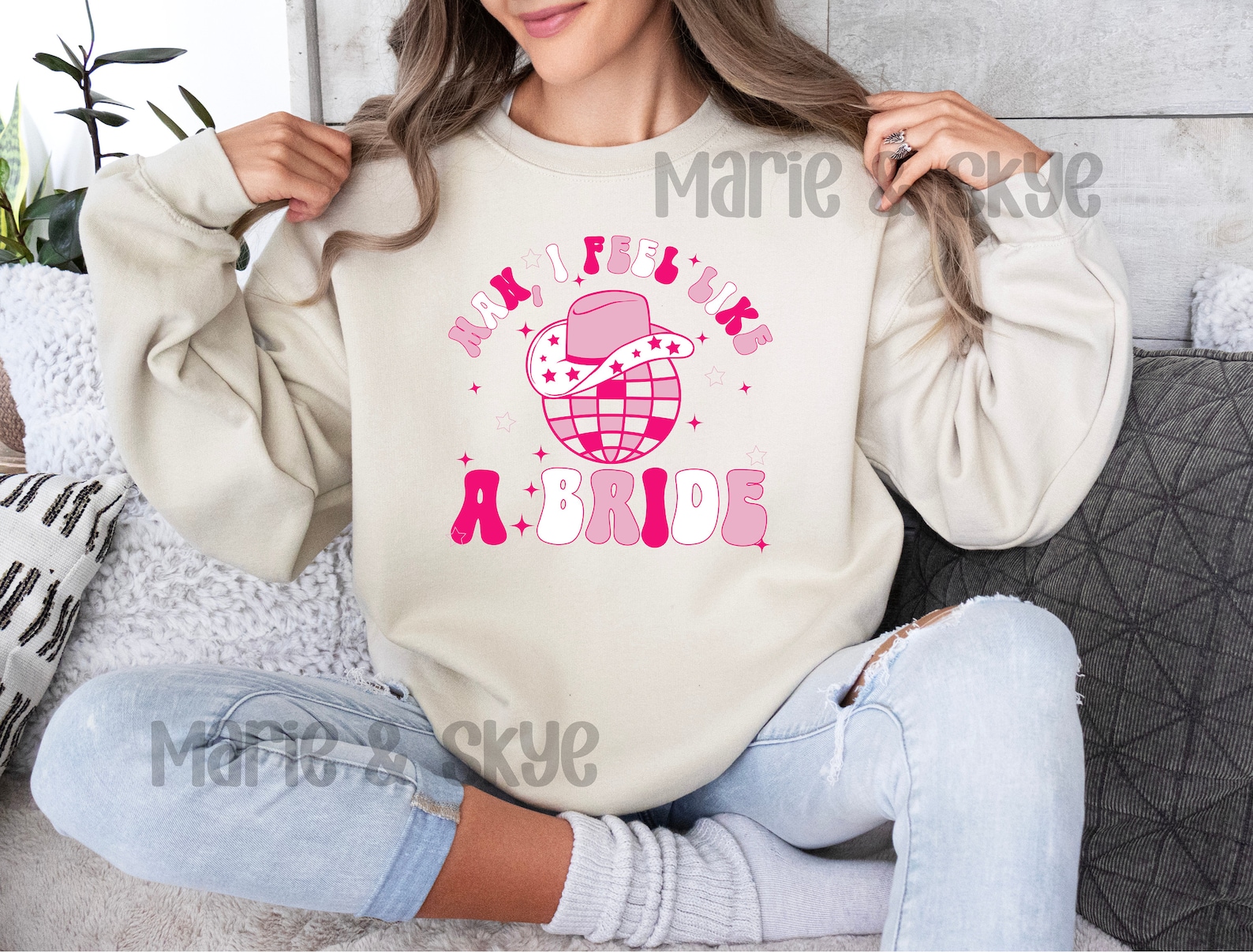 Disco Bachelorette Last Disco Bride Crewneck Lets Go Girls Disco ...