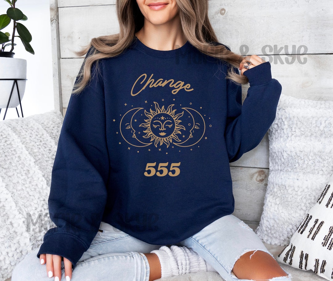 Angel Numbers 555 Angel Number Hoodie Angel Numbers Sweatshirt Change ...