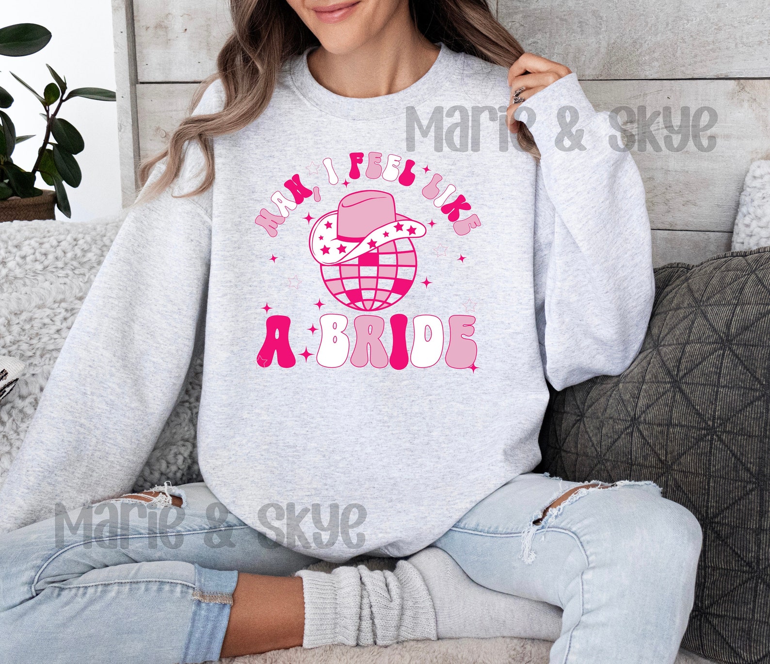 Disco Bachelorette Last Disco Bride Crewneck Lets Go Girls Disco ...