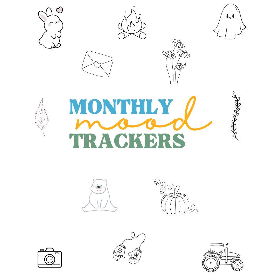 Printable Monthly Mood Tracker - Etsy
